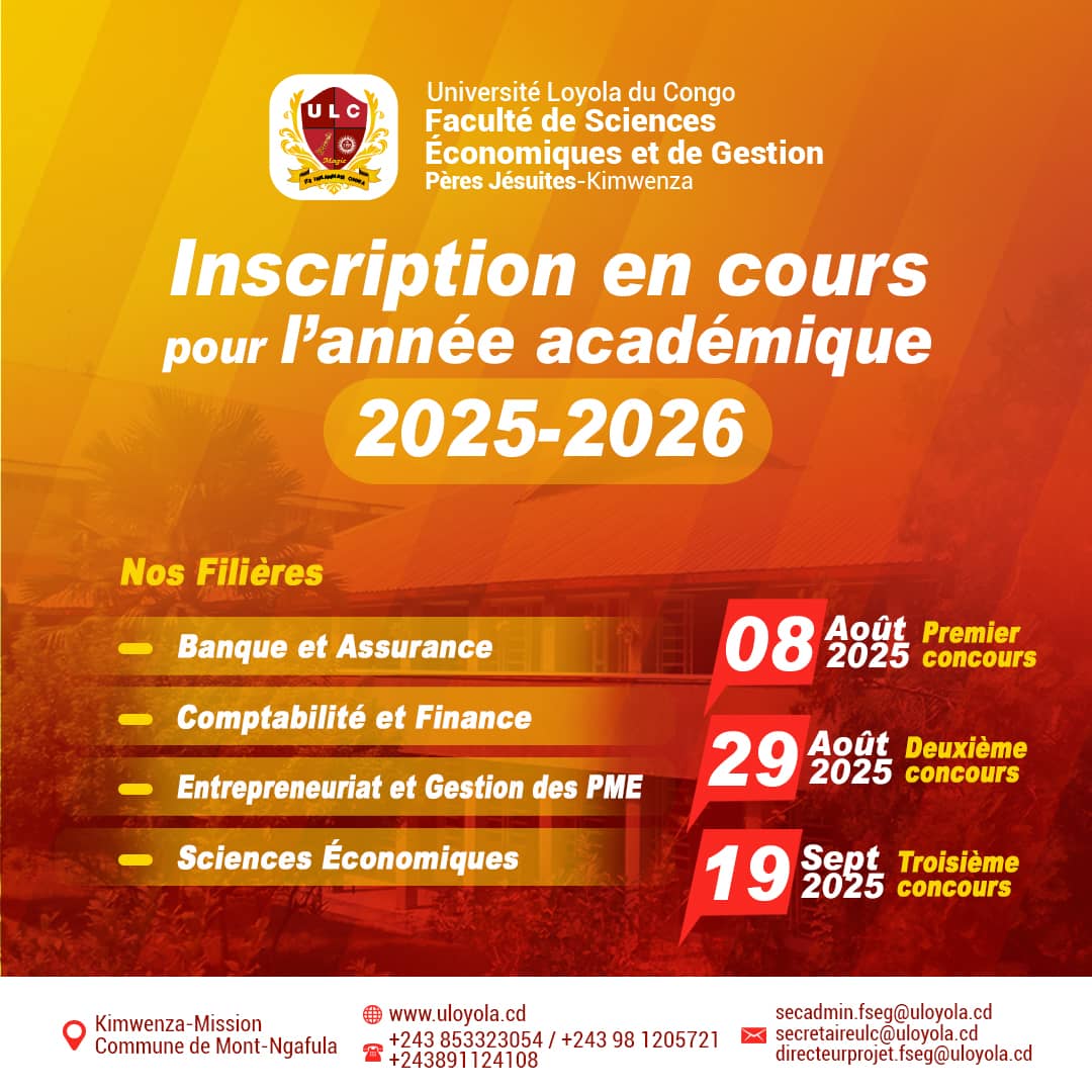 Loyola Blog: FACULTÉ DE SCIENCES ÉCONOMIQUES ET DE GESTION (FSEG- ULC ...